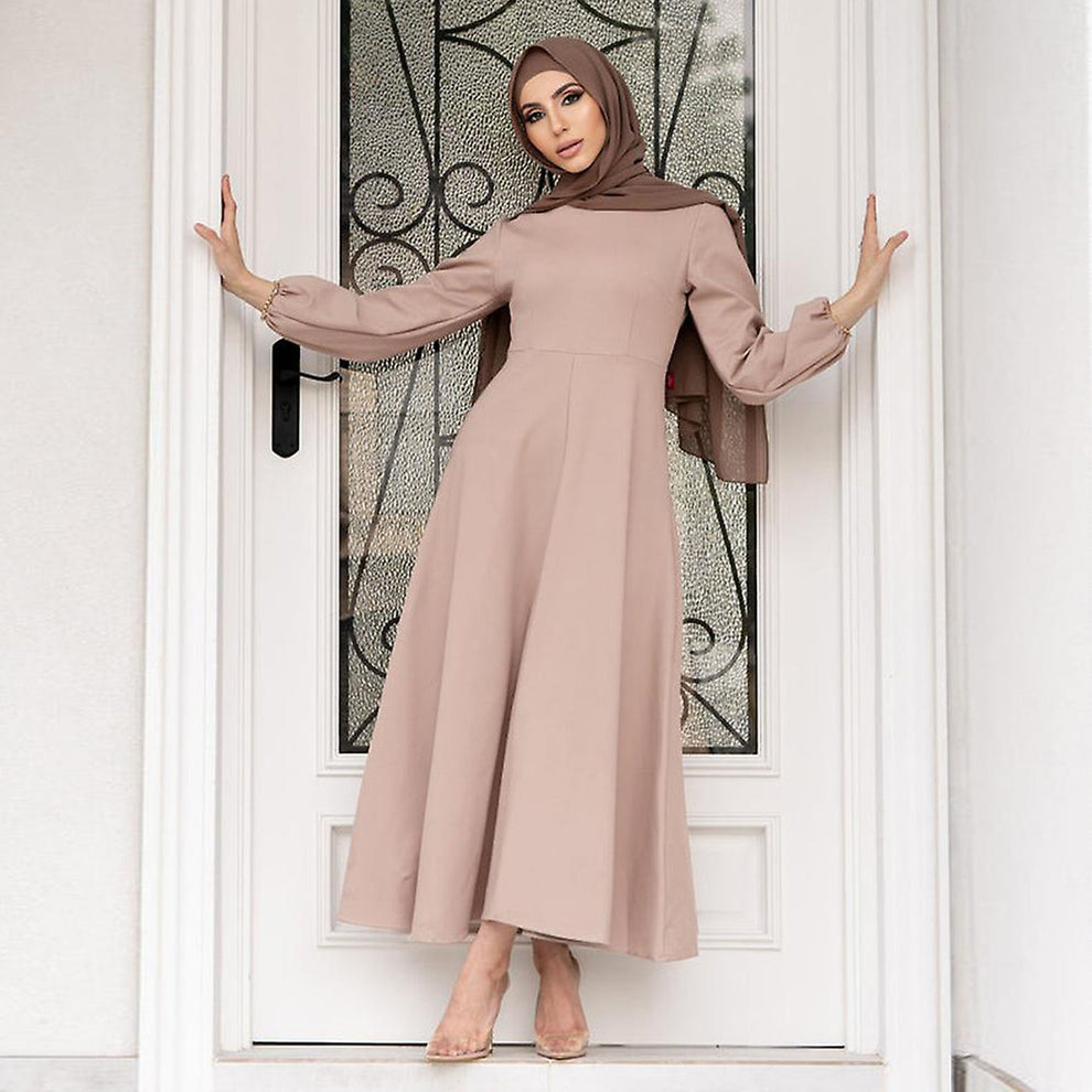Inayah Exclusive Inayah Basic Dress Beige – Boxed_by_aamina